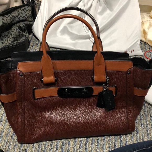 Coach | Bags | Coach Colorblock Swagger Satchel | Poshmark